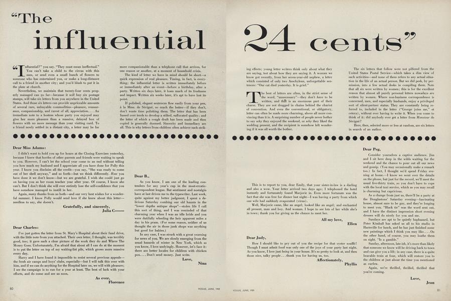 "The Influential 24 Cents" | Vogue | JUNE 1959