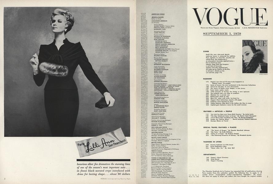 Cover Look | Vogue | SEPTEMBER 1, 1959