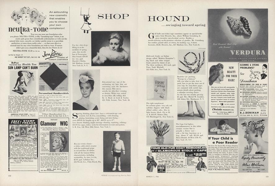 Swinging toward Spring | Vogue | MARCH 1, 1960