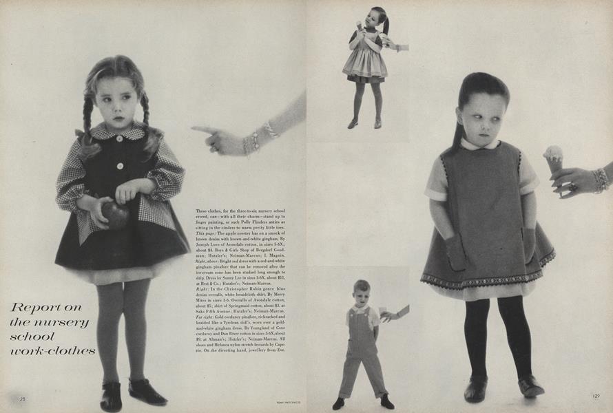 Report on the Nursery School Work-Clothes | Vogue | AUGUST 15, 1960