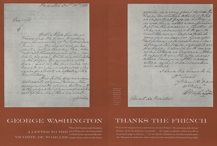 George Washington Thanks the French: A 1783 Letter | Vogue | FEBRUARY 1 ...