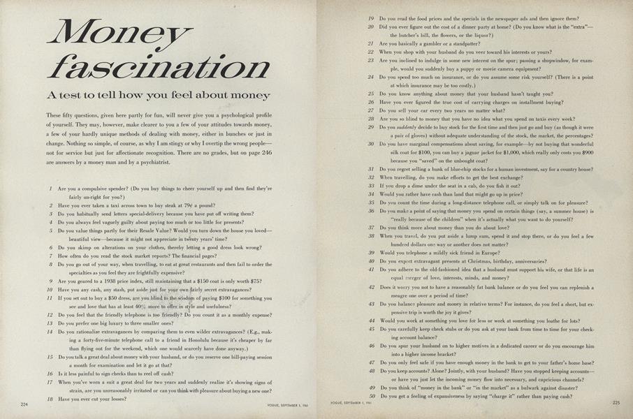 Money Fascination: A Test to Tell How You Feel About Money | Vogue ...