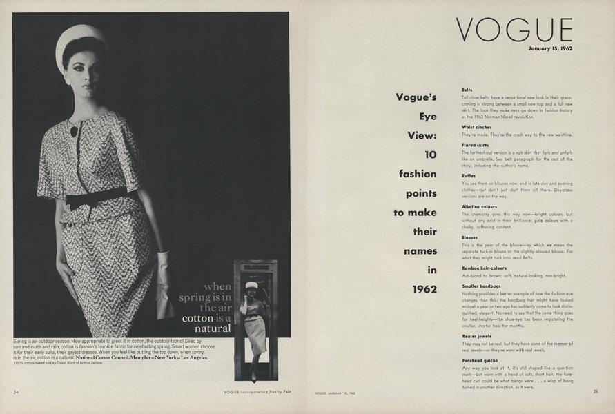 10 Fashion Points to Make Their Names in 1962 | Vogue | JANUARY 15, 1962