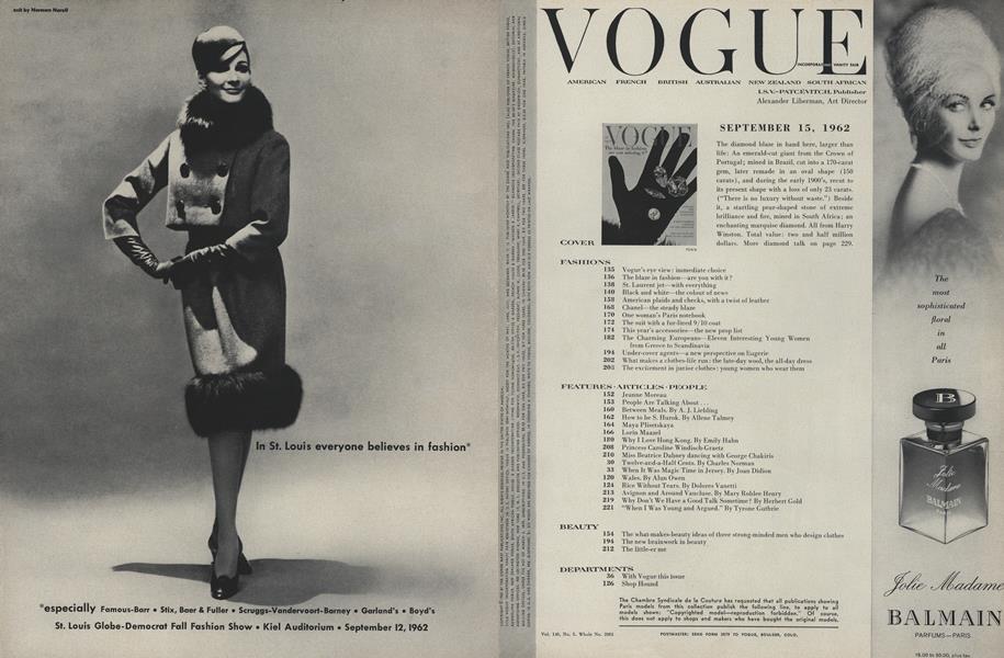 Cover Look | Vogue | SEPTEMBER 15, 1962