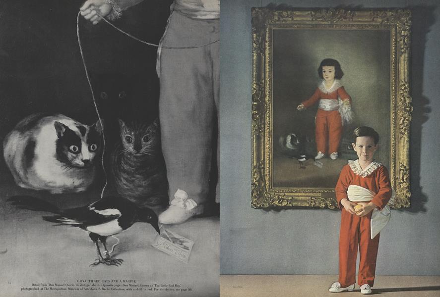 Goya: Three Cats and a Magpie | Vogue | DECEMBER 1962