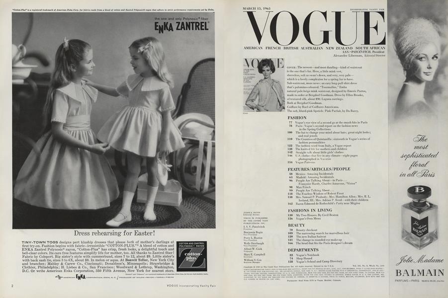 Table of Contents | Vogue | MARCH 15, 1963