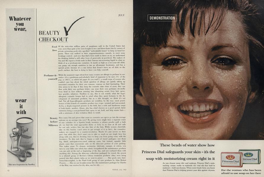 Beauty Checkout | Vogue | JULY 1963