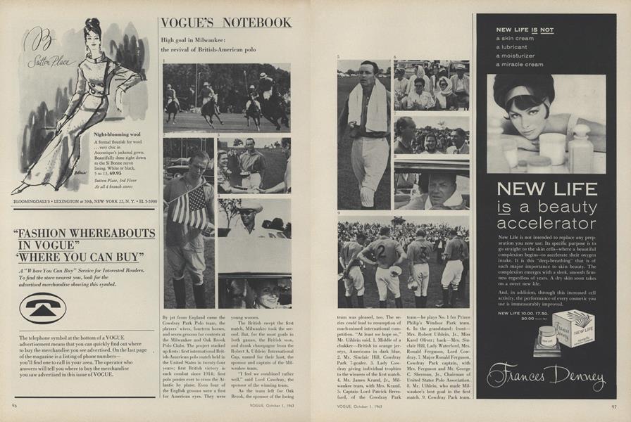 Vogue's Notebook | Vogue | OCTOBER 1, 1963