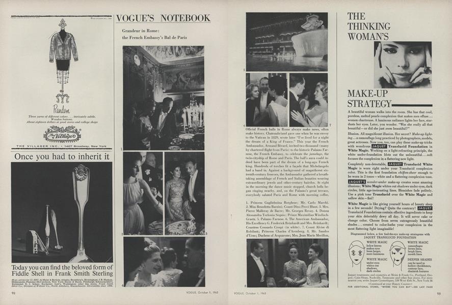Vogue's Notebook | Vogue | OCTOBER 1, 1963