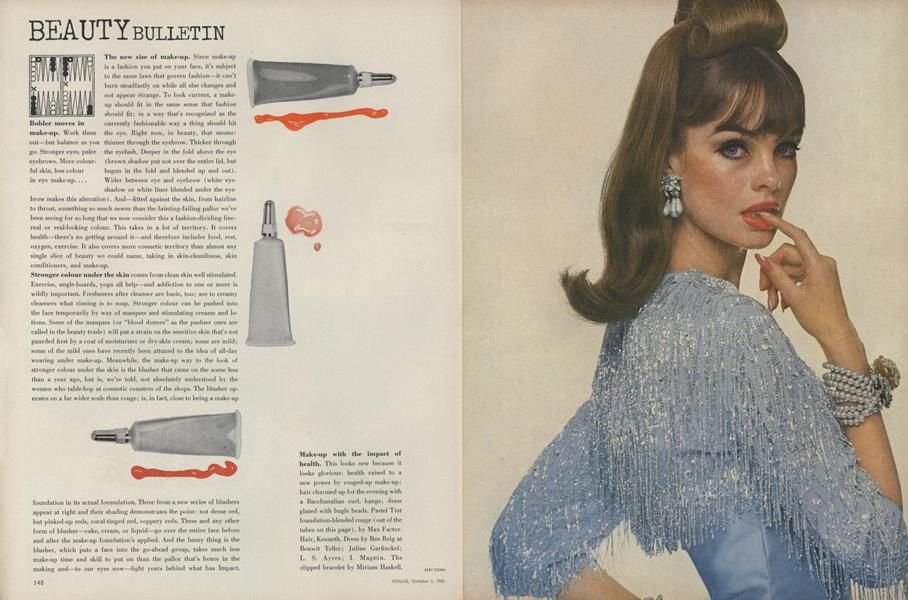 Make-Up with the Impact of Health.... | Vogue | OCTOBER 1, 1963
