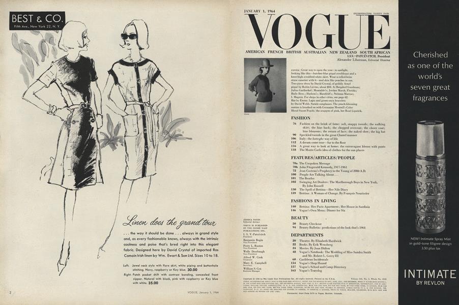 Table of Contents | Vogue | JANUARY 1, 1964