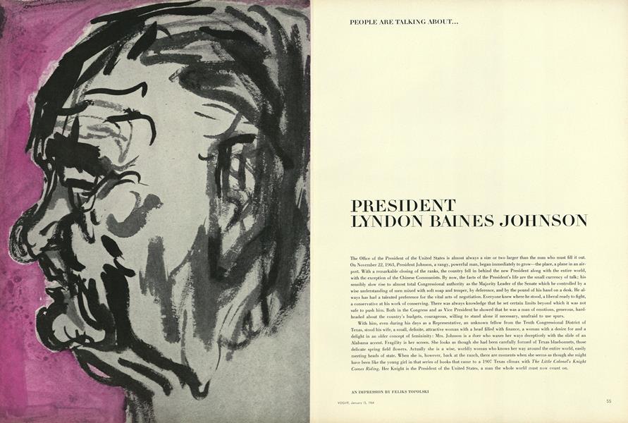 President Lyndon Baines Johnson | Vogue | JANUARY 15, 1964 President Lyndon Baines Johnson | Vogue | JANUARY 15, 1964