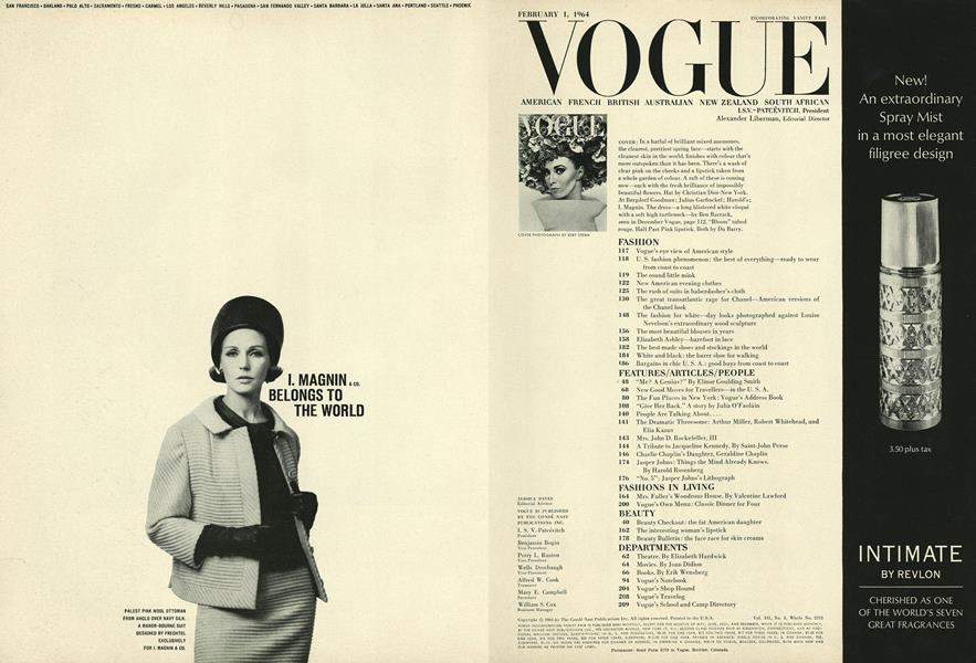 Table of Contents | Vogue | FEBRUARY 1, 1964