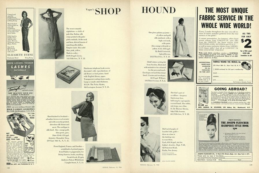 Shop Hound | Vogue | FEBRUARY 15, 1964