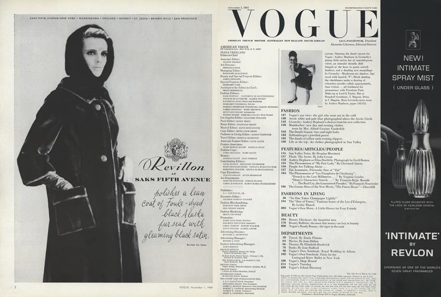 Table of Contents | Vogue | NOVEMBER 1, 1964