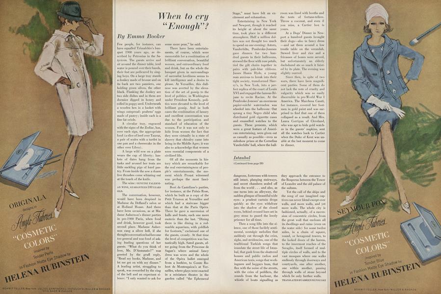 When to Cry "Enough"? | Vogue | February 1, 1966