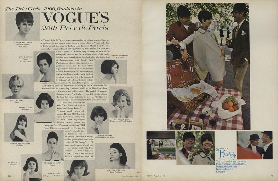 The Prix Girls–1966 Finalists in Vogue's 25th Prix de Paris | Vogue ...