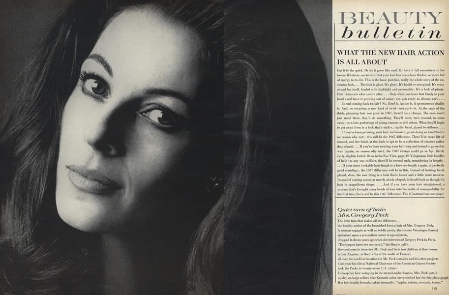 What the New Hair Action Is All About/Quiet Turn of Hair: Mrs. Gregory ...