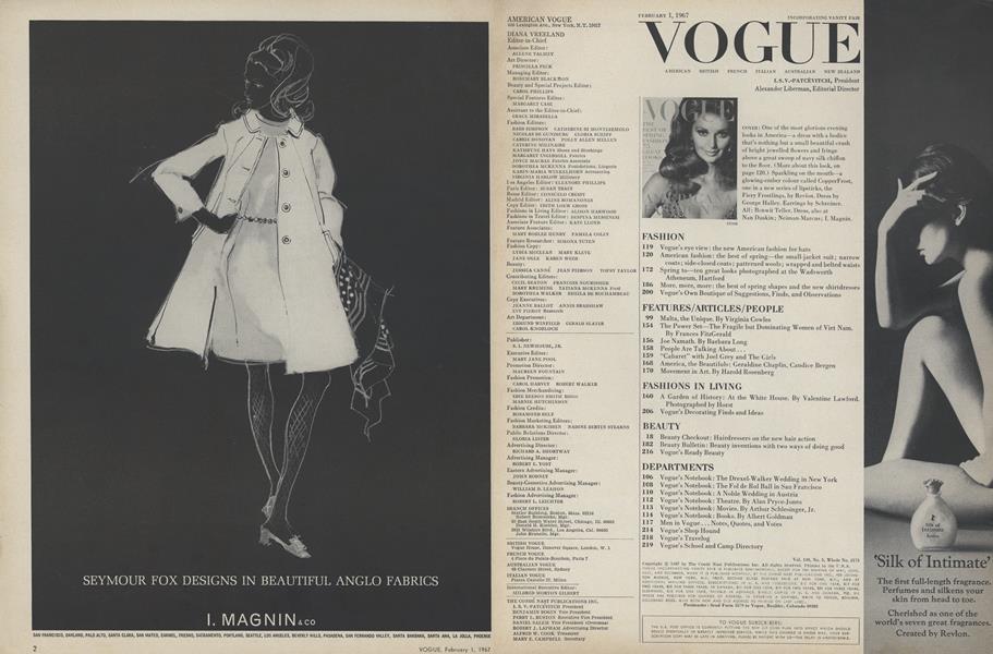 Table of Contents | Vogue | FEBRUARY 1, 1967