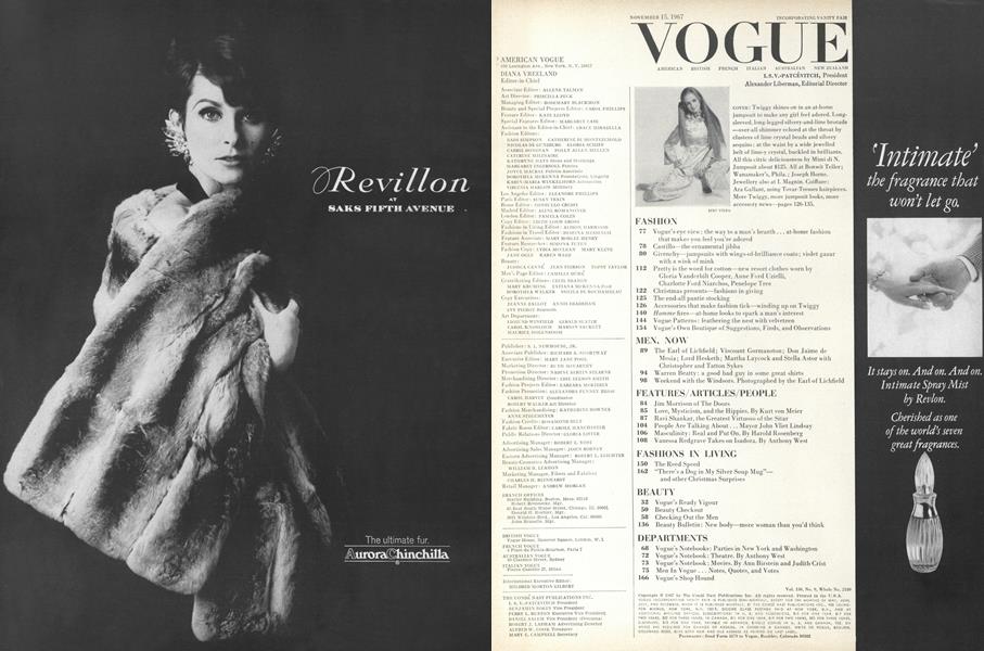 Table of Contents | Vogue | NOVEMBER 15, 1967