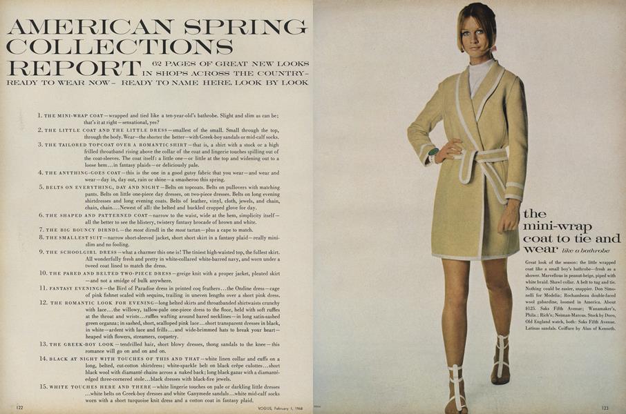American Spring Collections Report | Vogue | FEBRUARY 1, 1968