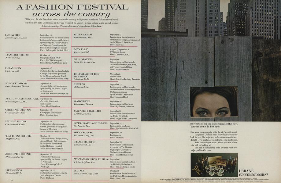 A FASHION FESTIVAL across the country | Vogue | SEPTEMBER 1, 1968