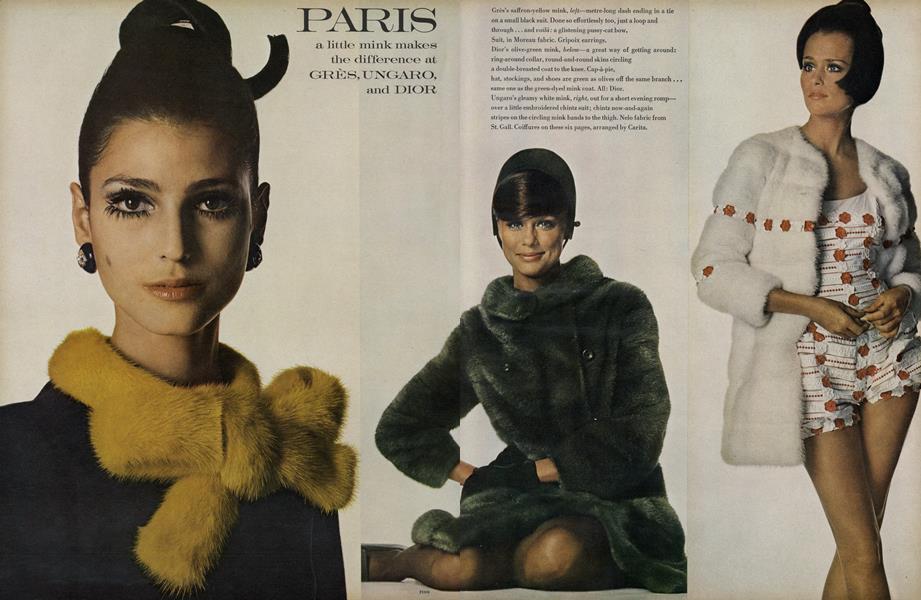 Paris, a Little Mink Makes the Difference at Gres, Ungaro and Dior ...