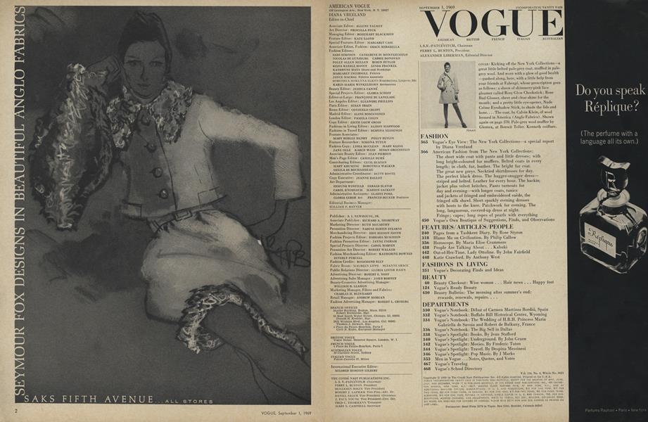 Cover Look | Vogue | SEPTEMBER 1, 1969