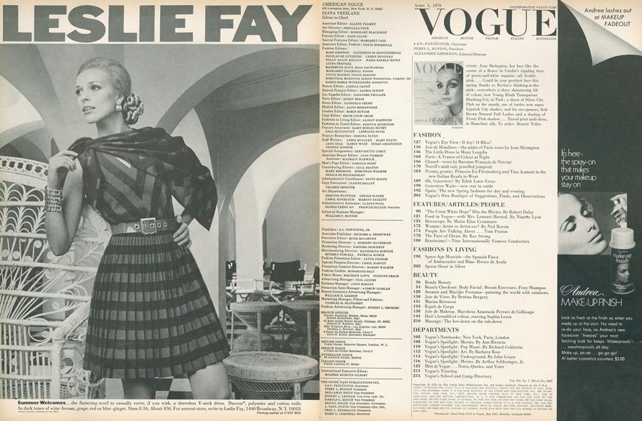 Masthead | Vogue | APRIL 1, 1970