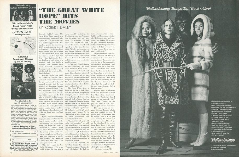 "The Great White Hope" Hits the Movies | Vogue | APRIL 1, 1970