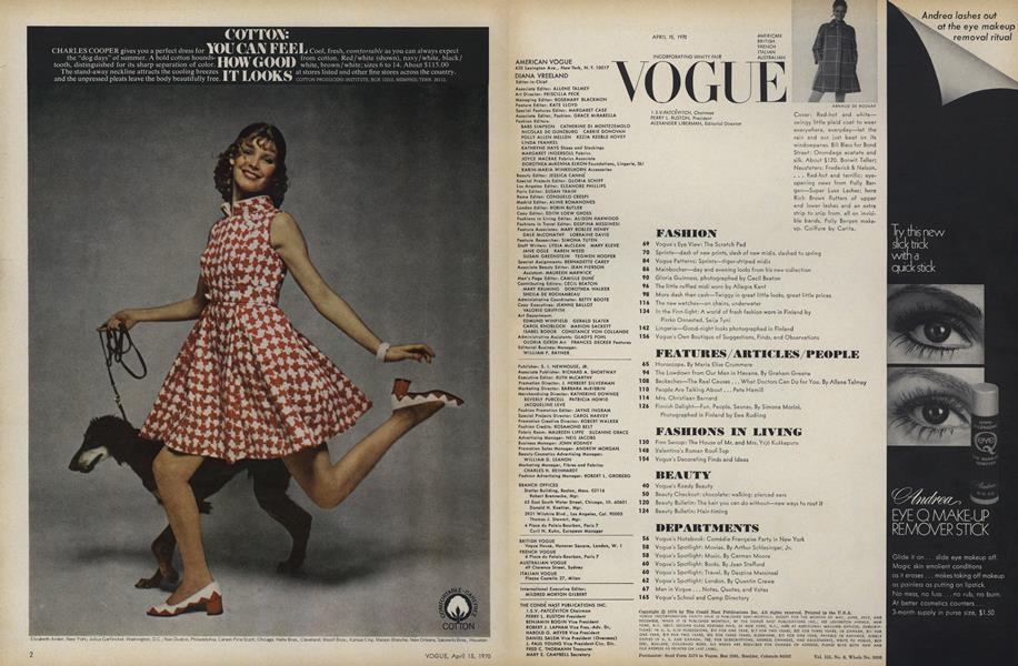 Masthead | Vogue | APRIL 15, 1970