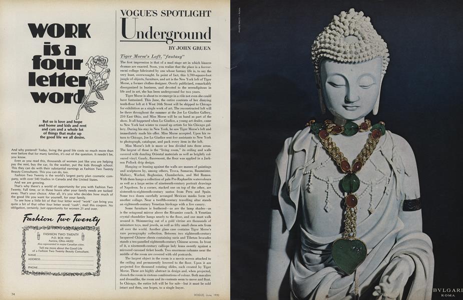 Underground: Tiger Morse's Loft | Vogue | JUNE 1970