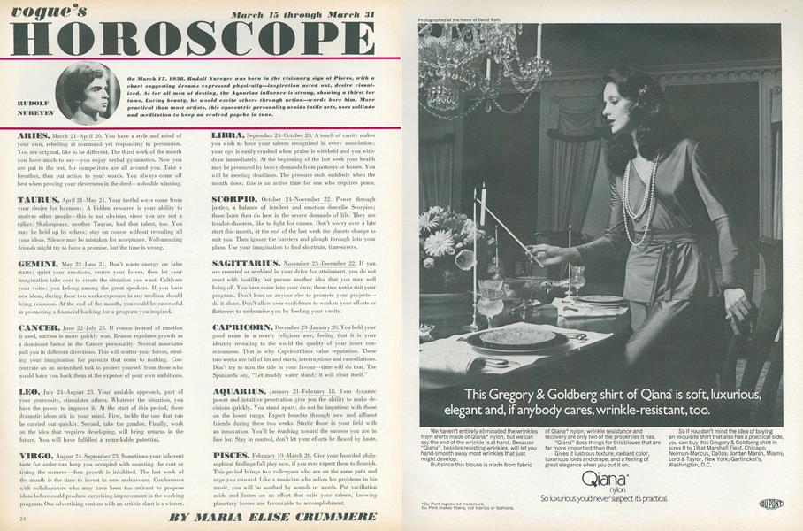 Horoscope | Vogue | MARCH 15, 1971