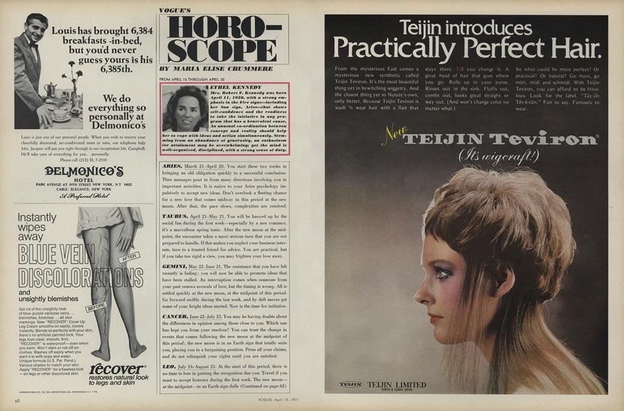 Horoscope | Vogue | APRIL 15, 1971