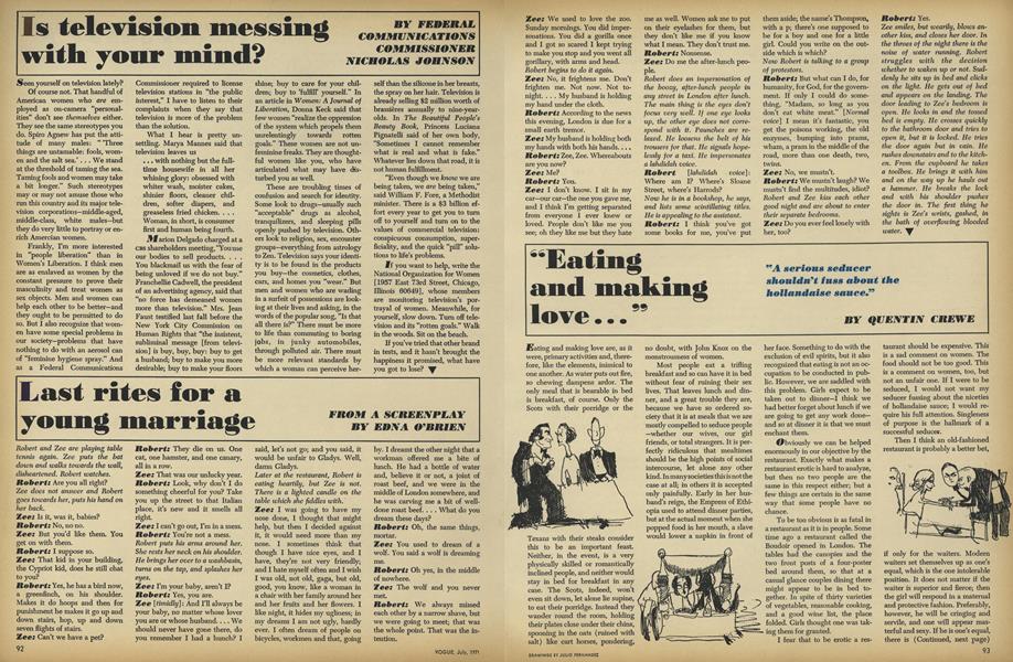 "Eating and Making Love..." | Vogue | JULY 1971