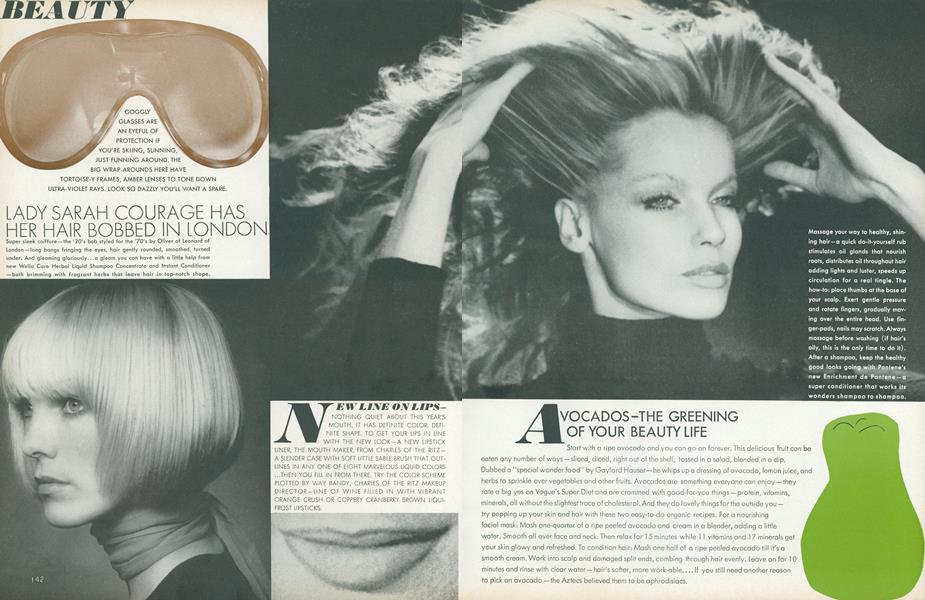 Lady Sara Courage Has Her Hair Bobbed in London/New Line on Lips ...