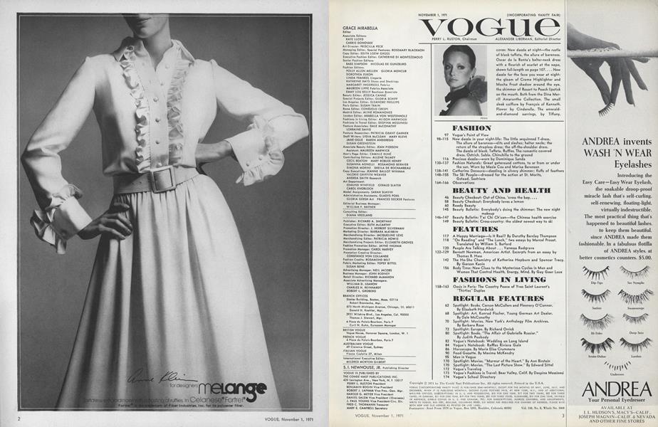 Masthead | Vogue | NOVEMBER 1, 1971