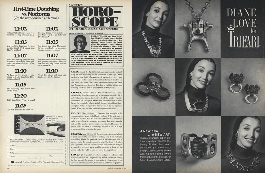 Horoscope | Vogue | NOVEMBER 1, 1971