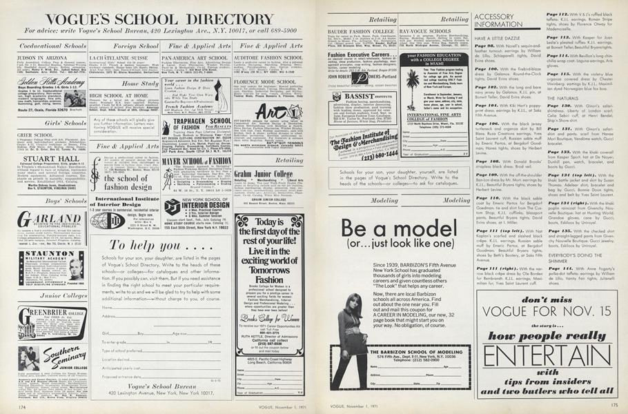 Accessory Information | Vogue | NOVEMBER 1, 1971
