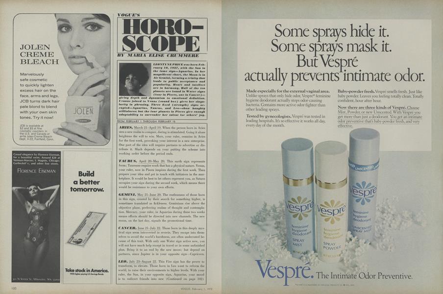 Vogue's Horoscope | Vogue | FEBRUARY 1, 1972