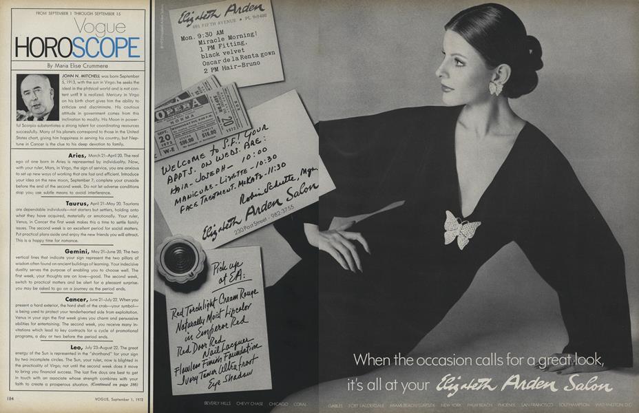 Horoscope | Vogue | SEPTEMBER 1, 1972