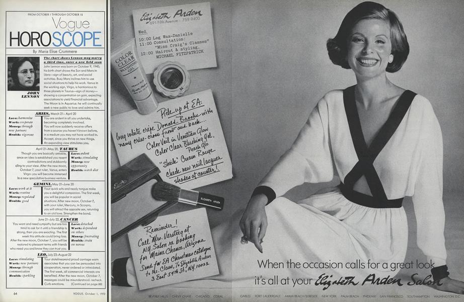 Horoscope | Vogue | OCTOBER 1, 1972