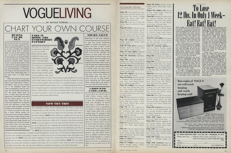 Chart Your Own Course | Vogue | OCTOBER 15, 1972