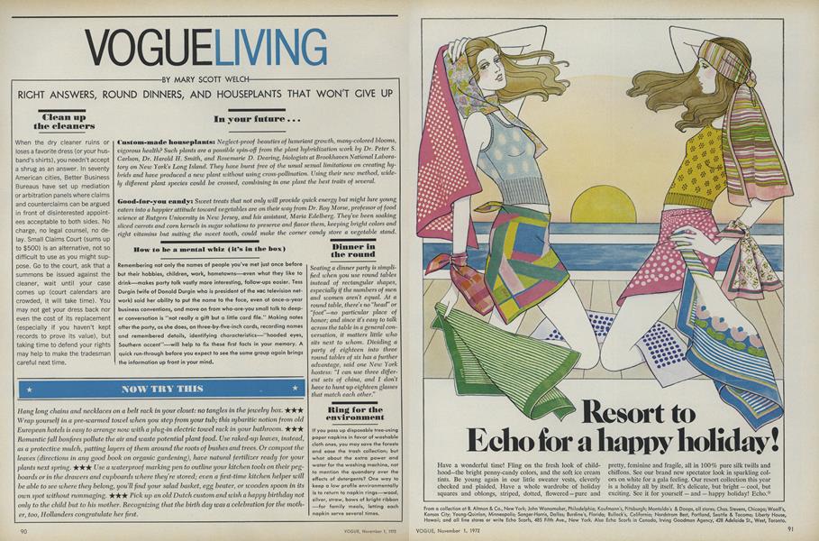 Vogue Living | Vogue | NOVEMBER 1, 1972