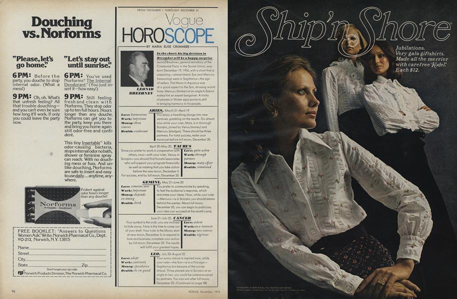 Horoscope | Vogue | DECEMBER 1972