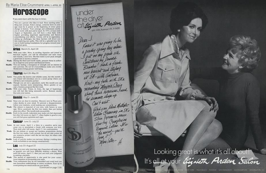 Horoscope | Vogue | APRIL 1973