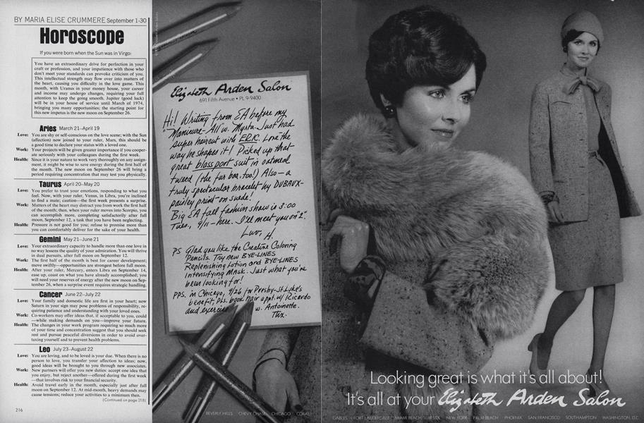 Horoscope | Vogue | SEPTEMBER 1973