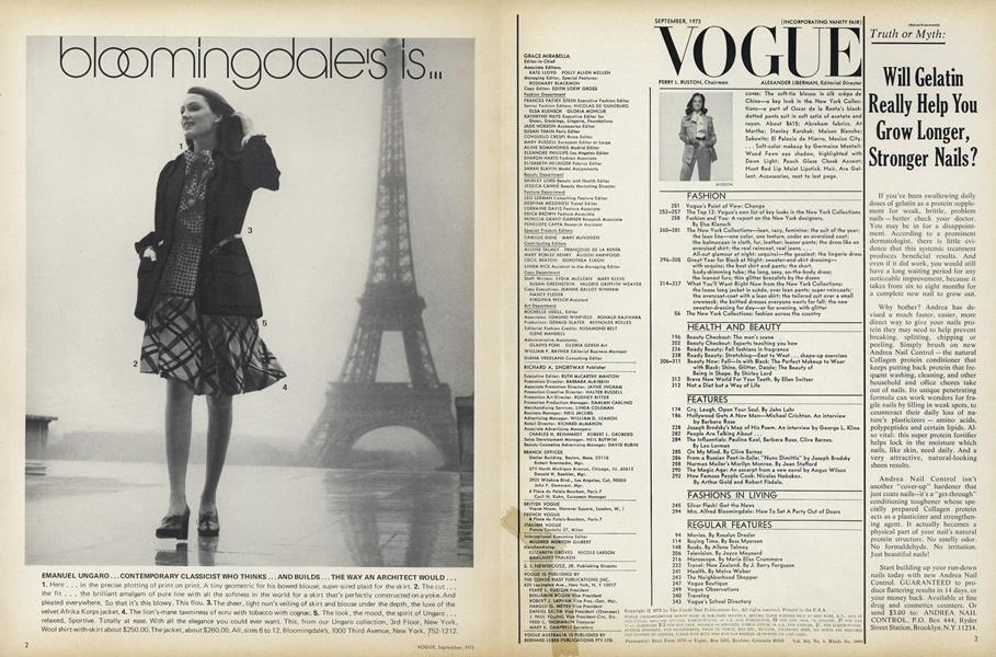 Masthead | Vogue | SEPTEMBER 1973