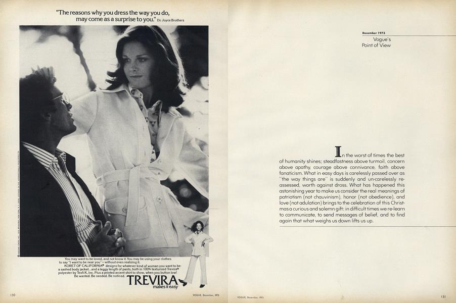 Vogue's Point of View | Vogue | DECEMBER 1973