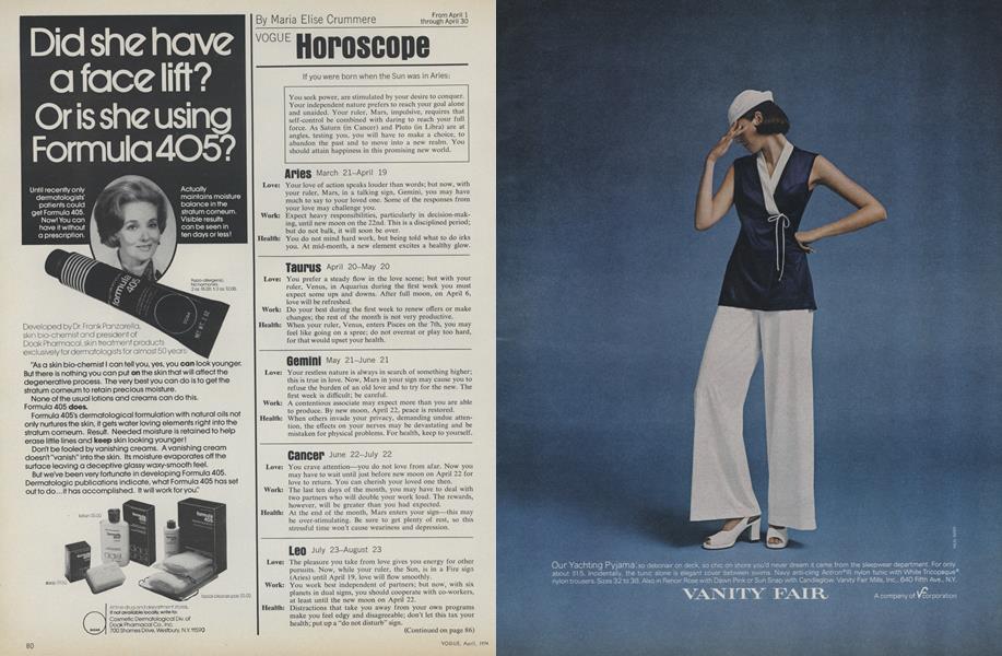 Horoscope | Vogue | APRIL 1974